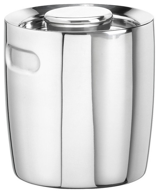 Brushed Stainless Steel 1.5 qt. Doublewall Insulated Ice Bucket, No ...