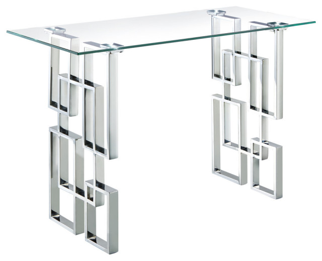 Alexis Chrome Console Table - Contemporary - Console Tables - by ...