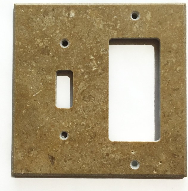 Noce Travertine Toggle Rocker Switch Wall Plate / Switch Plate / Cover ...