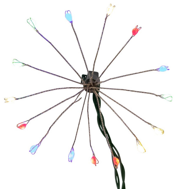 75 Light, Cluster Burst Multi-Color LED Light Set, Green Wire, 21.8 ...