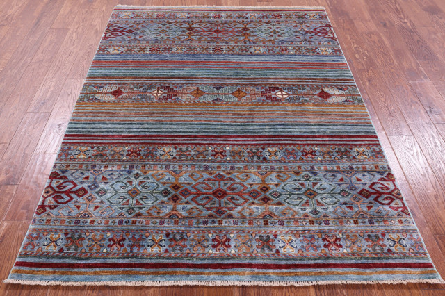 Khorjin Super Kazak Handmade Wool Rug 4' 11" X 6' 7" - Q16662, 4' 11" X ...