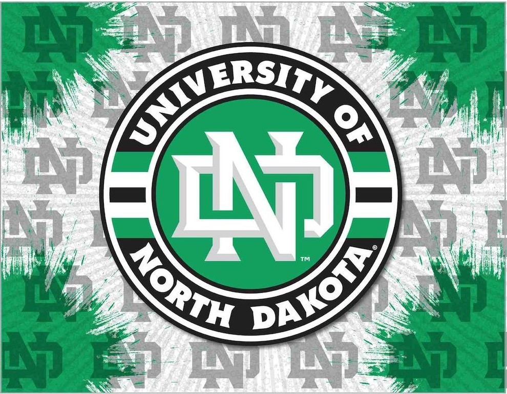 North Dakota Logo Canvas, 32"x24" - Contemporary - Prints And Posters ...