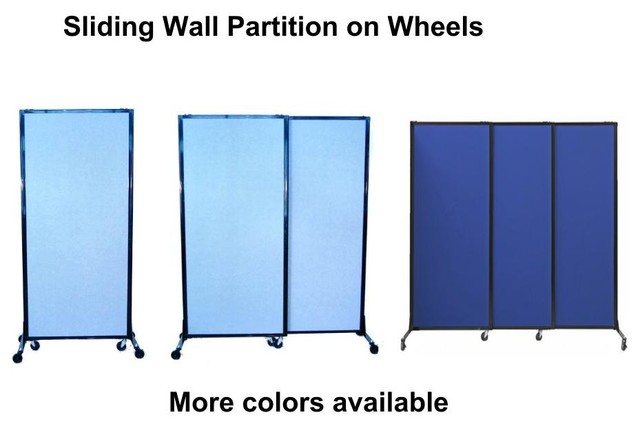Portable Sliding Panel Room Partition on Wheels - New York - par ...