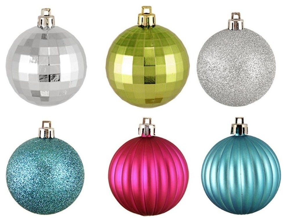 100-Piece -Finish Shatterproof Christmas Ornaments Set, 2.5 ...