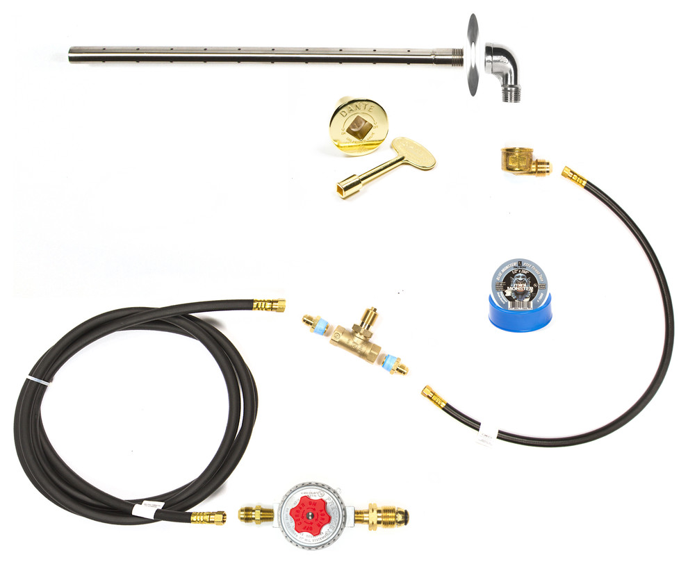6" Single Linear Burner and Complete Deluxe Kit for Propane ...