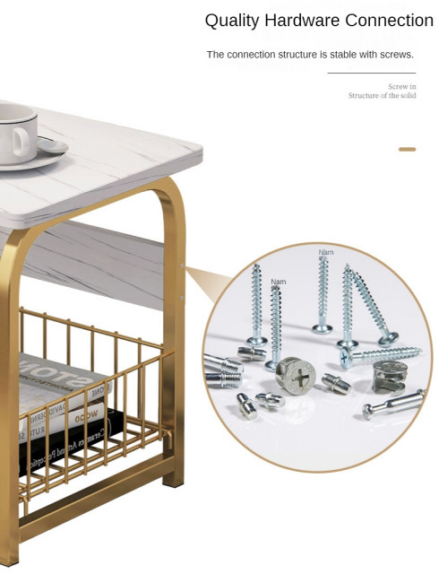 Metal Side Table With Storage Space, Nordic Design - Contemporary ...