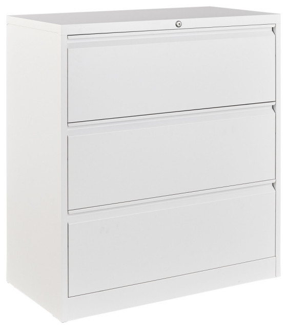 Steel Lateral File Storage Cabinet With 3 Lockable Drawers ...