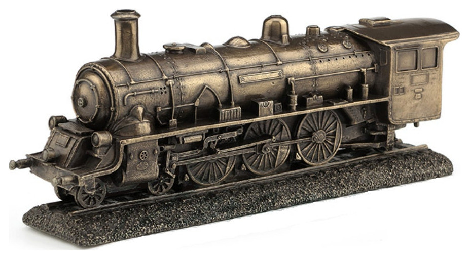 Train Steam Engine Statue by Veronese Design - Industrial - Decorative ...
