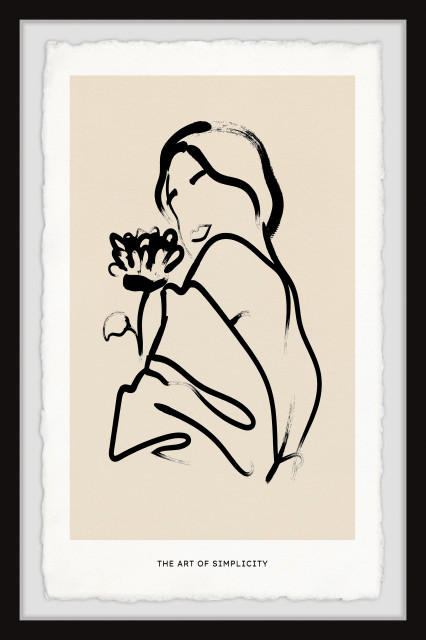 "The Art of Simplicity" Framed Painting Print, 24x36 - Contemporary ...