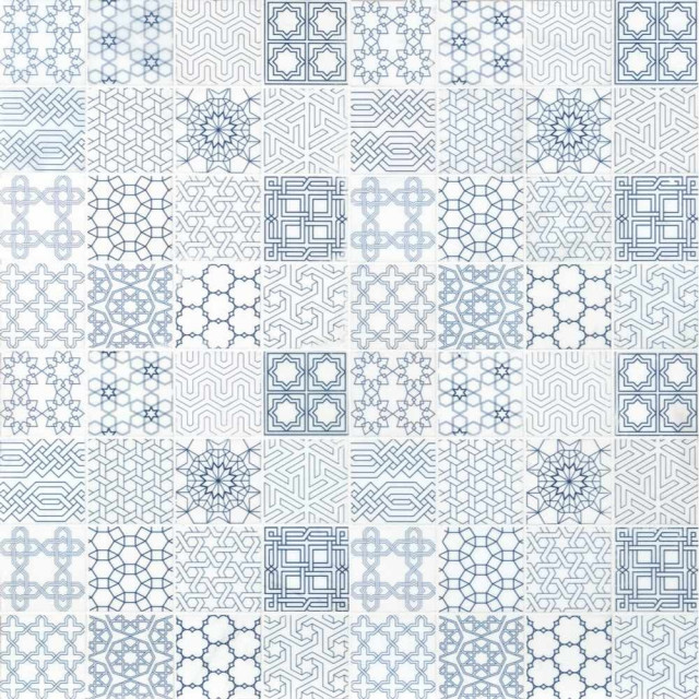 Zouli Stak 3x3 Honed Encaustic Pattern Marble Mosaic Tile ...