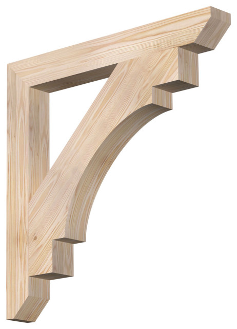Balboa Traditional Bracket, 16"Dx24"H, 4"W Douglas Fir/Rough Sawn, 30 ...