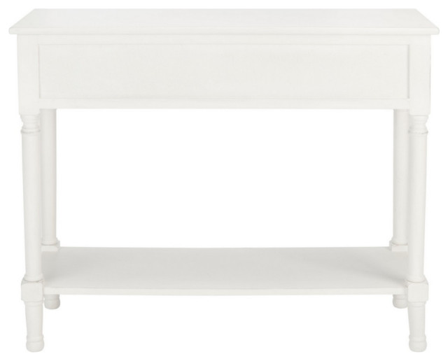 Resta 2 Drawer Console Table Distressed White - Traditional - Console ...