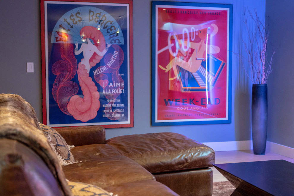 A High-Tech Basement Redesign Infused with Art and Innovation - Rustic ...