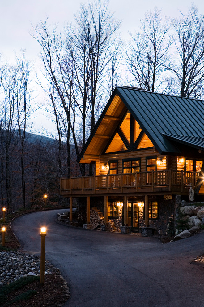 Rocky Mountain Log Homes- Manchester Floor Plan - Rústico - Otras zonas ...
