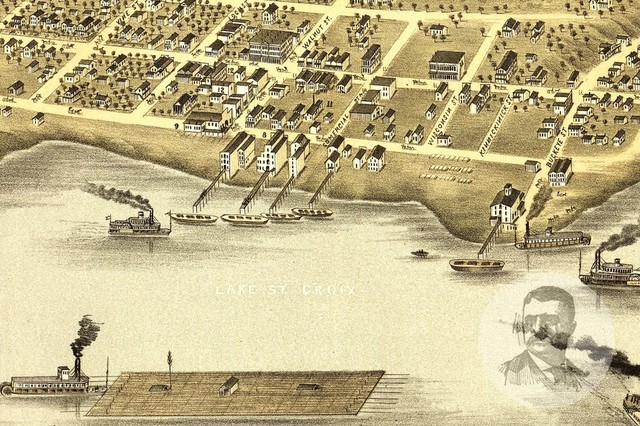 Old Map of Hudson Wisconsin 1870, Vintage Map Art Print, 18"x24 ...