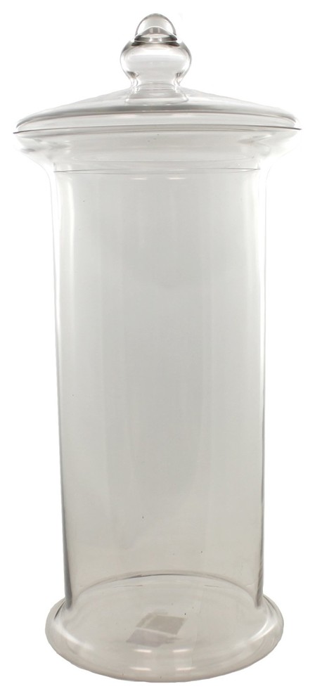 Home Decor GLASS JAR WITH LID Glass Tabletop Display 94473, 21.5 In. H ...