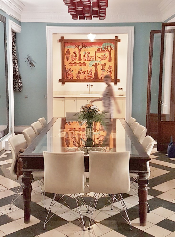 Color Feast: Yes, You Can Use Blue in the Dining Room