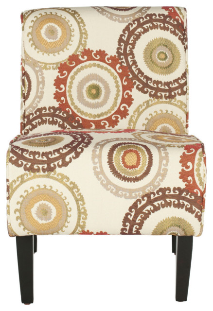 Karla Armless Club Chair Beige/Brown/Orange - Modern - Armchairs And ...
