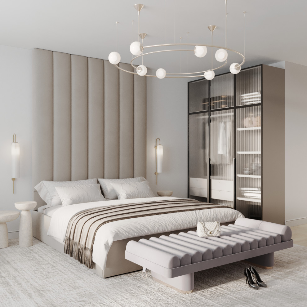 Modern Bedroom Interior Design with Living Room Area for Hotel ...