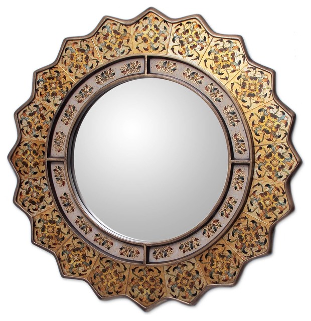 Handmade Marigold Mirror - Peru - Traditional - Wall Mirrors - by ...