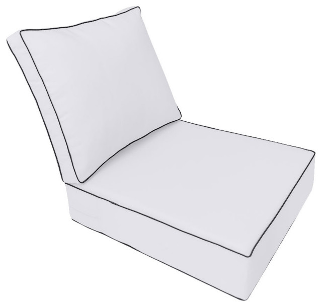 |COVER ONLY| Outdoor Contrast Pipe Trim Small Deep Seat Back Pillow ...
