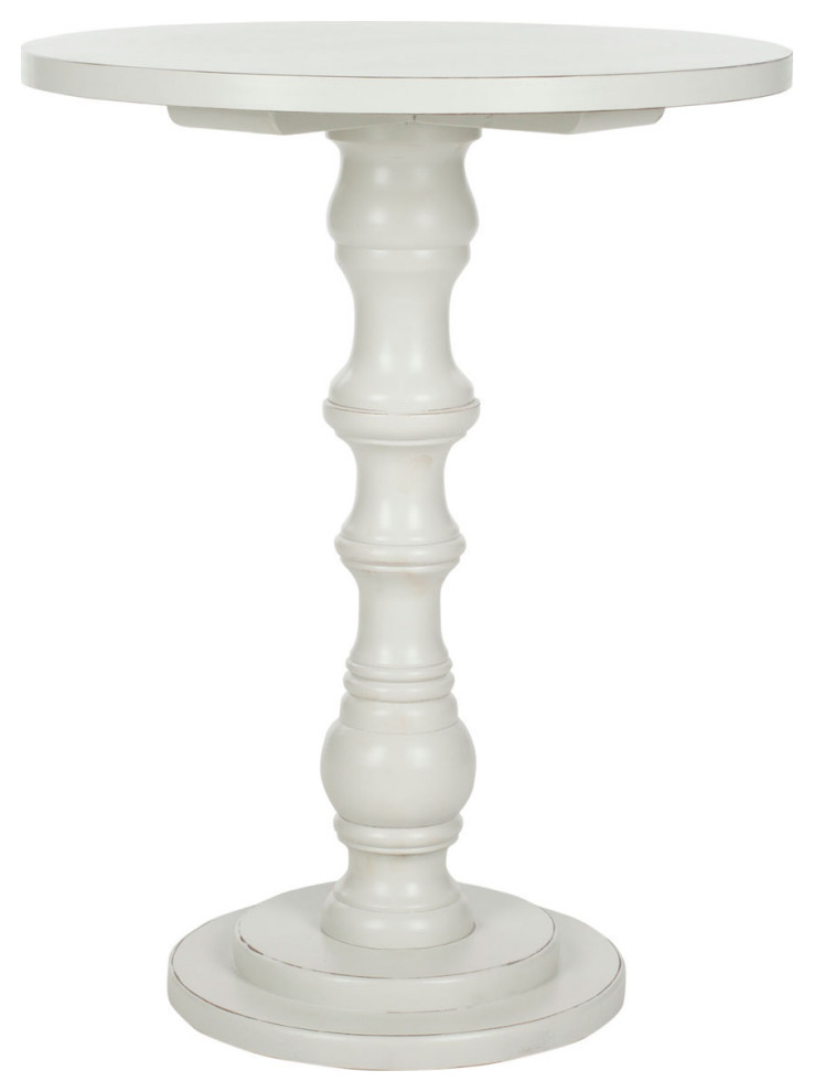 Bennett Round Top Accent Table, Off White - French Country - Side ...