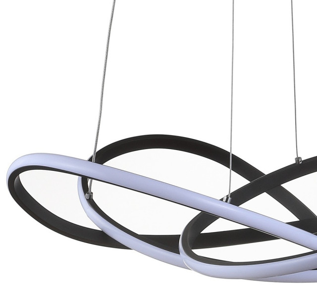 Alexia Abstract Integrated LED Metal Adjustable Pendant - Modern ...