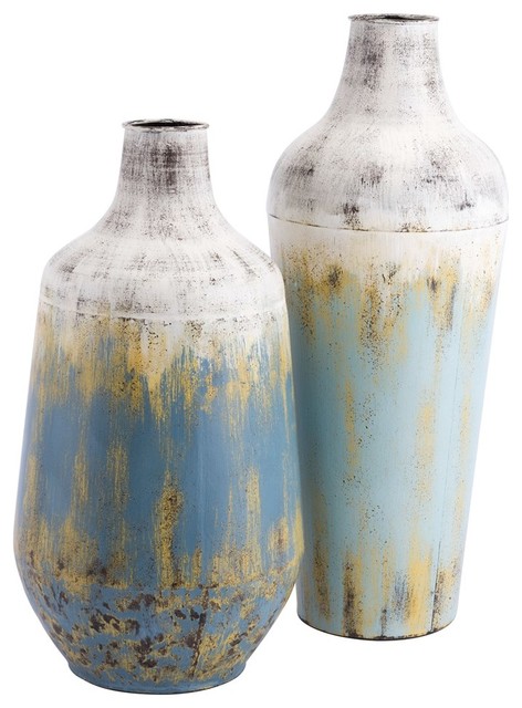 Modern Contemporary Accent Decor Vase, Colorful, Steel Metal, Lounge ...