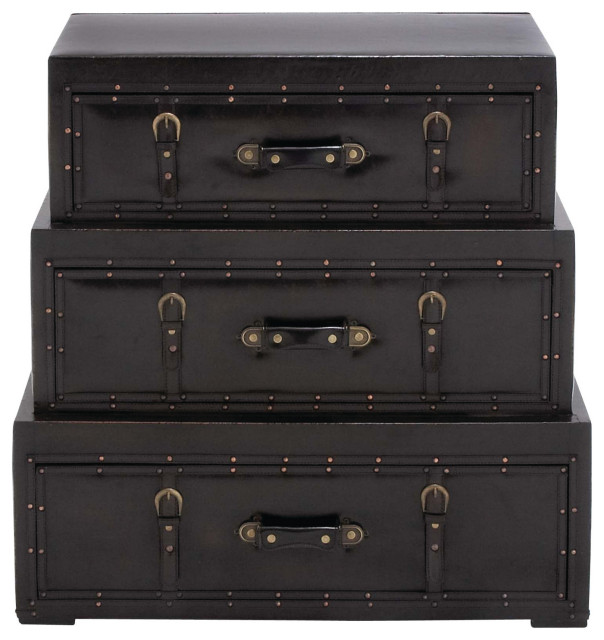 RMS Stockholm 3-Drawer Trunk Chest, 32" x 16" x 32" - Transitional ...