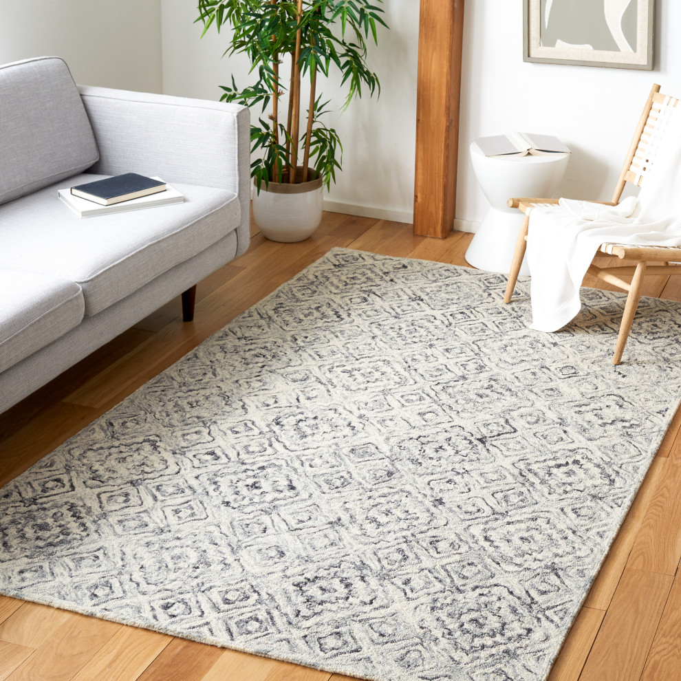 Safavieh Micro Loop Mlp776F Geometric Rug, Gray/Beige, 8'x10 ...