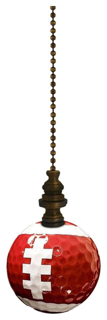 Football Ceiling Fan Pull, 2.25"h with 12" Antiqued Brass Chain ...