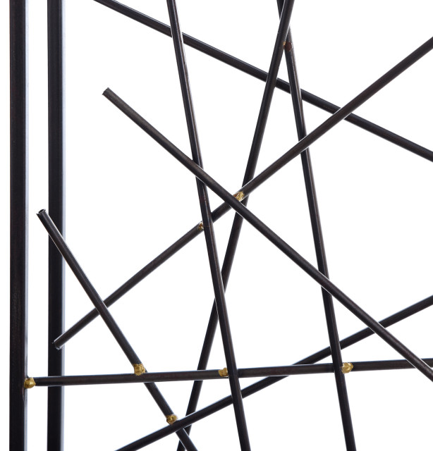 Contemporary Metal Wall Sculptures Set of 2 - Industrial - Metal Wall ...