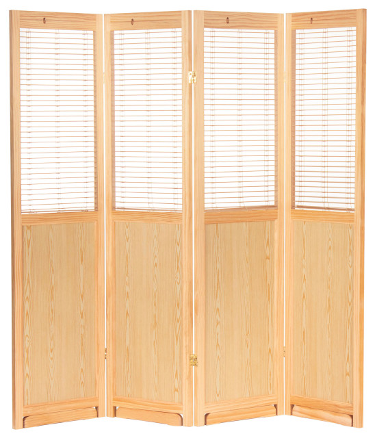 6' Tall Adjustable Shutter Room Divider - Transitional - Screens And ...