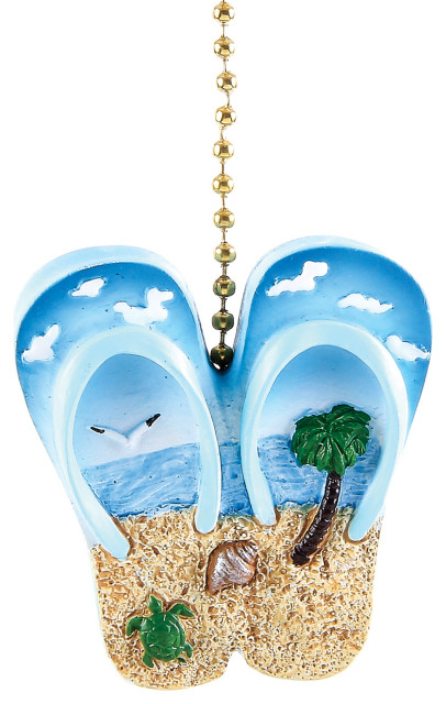 Clementine Design Flip Flops Ceiling Fan Light Dimensional Pull Resin ...