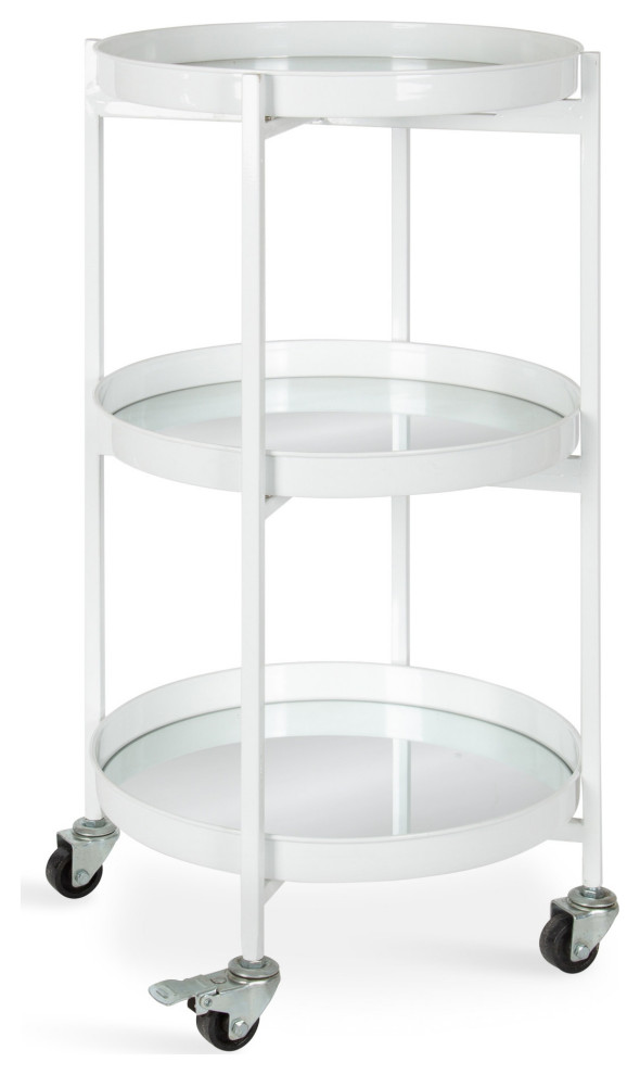 Celia Round Metal Bar Cart, 14x14x28 - Contemporary - Bar Carts - by ...