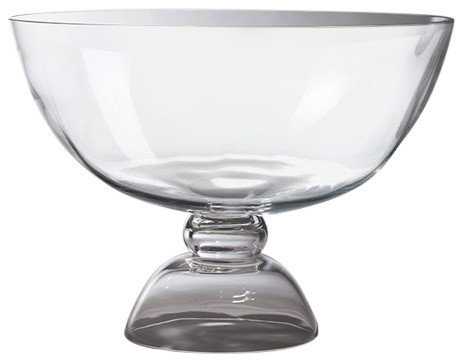 Oversize 18" Footed Glass Bowl - Contemporary - Decorative Bowls - by ...