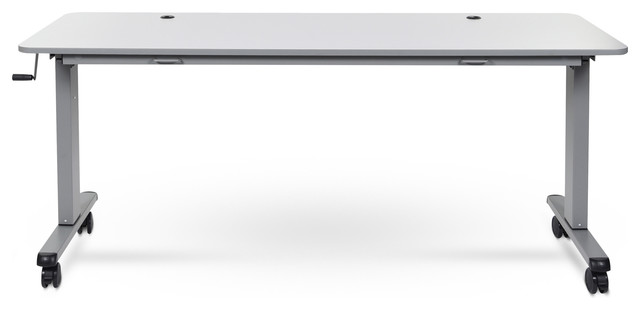 Luxor Adjustable Flip Top Table With a Crank Handle, 72" - Contemporary ...
