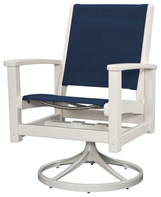 Polywood Coastal Swivel Rocker - Transitional - Outdoor Rocking Chairs ...