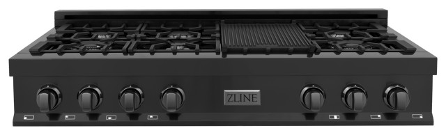 ZLINE Rangetop, Black Stainless Steel, Gas, RTB-48 - Contemporary ...