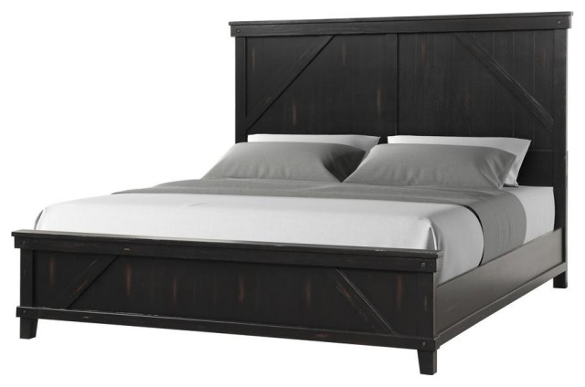 Spruce Creek Black King Bed - Contemporary - Platform Beds - by ...