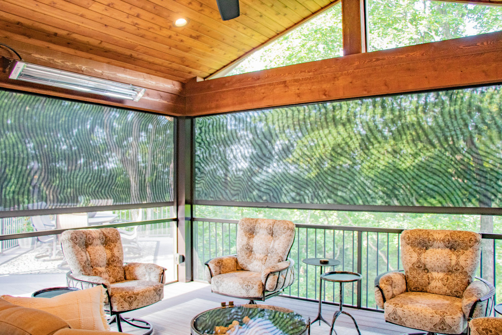 Covered and Open Deck with Grill Area & Screen System - Deck - St Louis ...