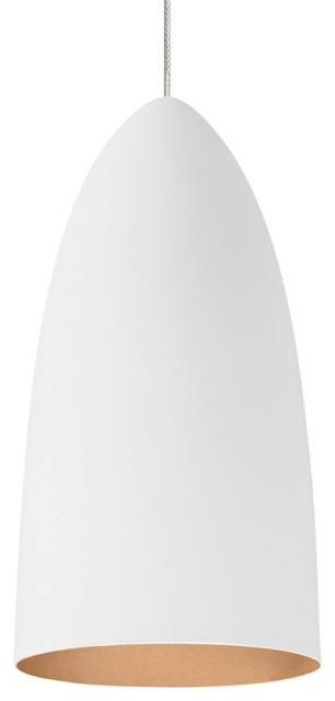 Tech Lighting Mini Signal Pendant, Satin Nickel/White/Copper ...