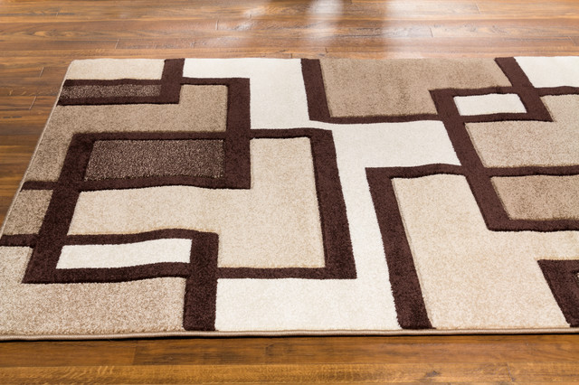 Well Woven Ruby Imagination Squares Rug, Cream, 5'3" x 7'3 ...