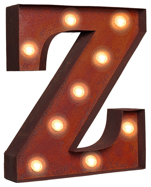 Vintage Retro Lights and Signs Letter "Z" - Contemporary - Novelty ...