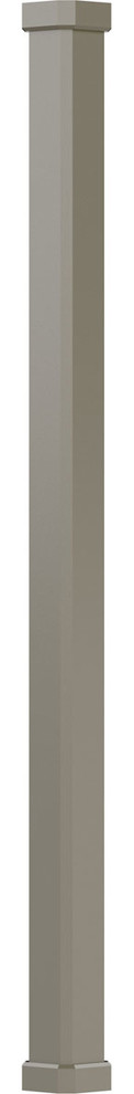 6" x 8' Endura-Aluminum Craftsman Style Column, Square Shaft, Textured ...