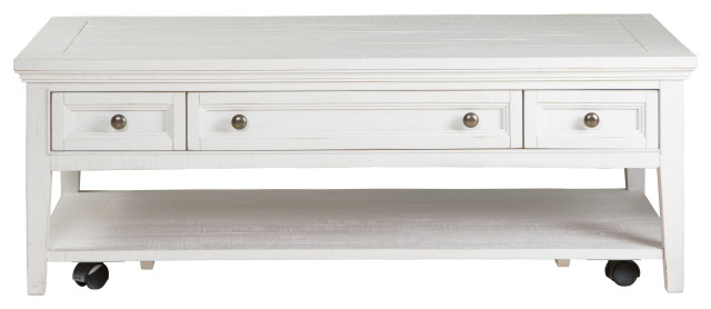 Rectangular Cocktail Table WithCasters - Farmhouse - Coffee Tables - by ...