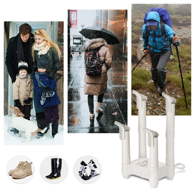 Yescom 4 Pack Electric Shoe Dryer Timer Boot Odor Remover Footwear ...