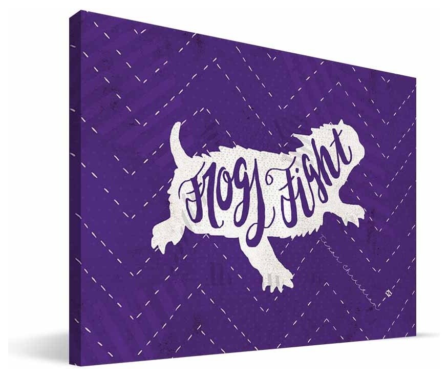 TCU Horned Frogs Mascot Canvas Print, 8"x12", 8"x12" - Contemporary ...