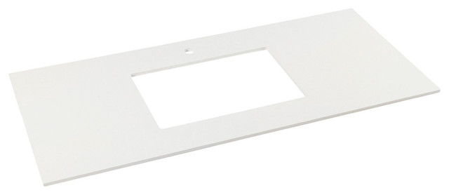Ronbow Techstone 48"x19" Vanity Top, Wide White, 3/4" Thick ...