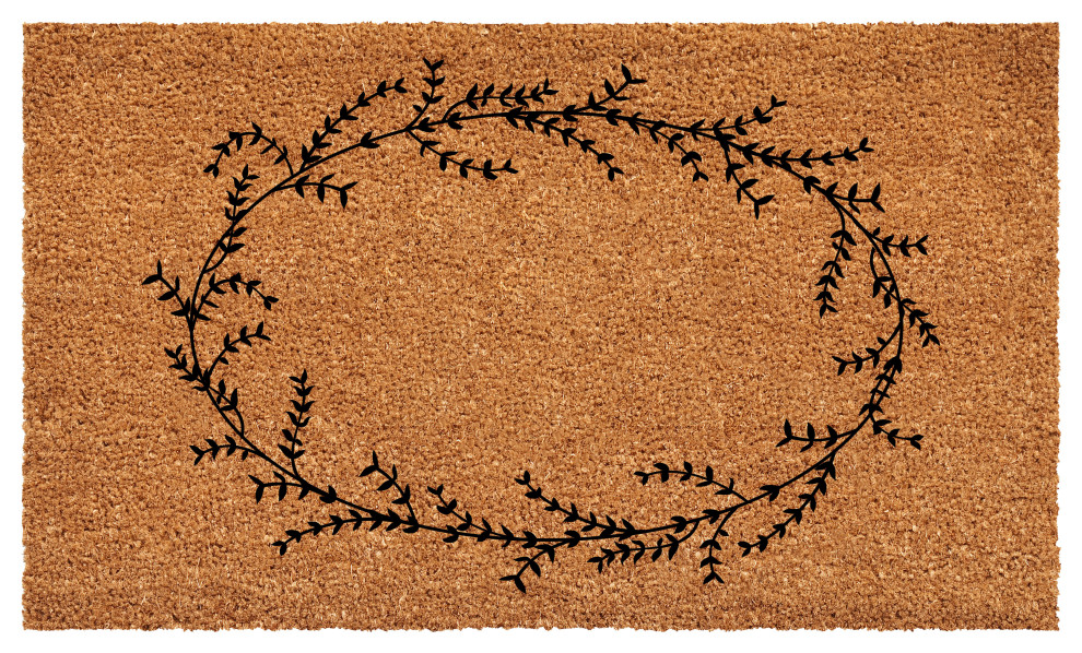 Calloway Mills Rustic Leaf Vine Monogrammed Doormat - Contemporary ...